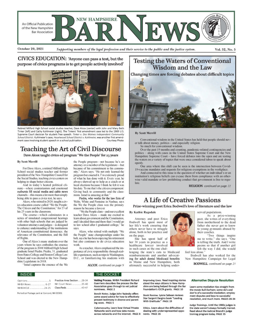 NH Bar Association's Publications: NH Bar News, NH Bar Journal