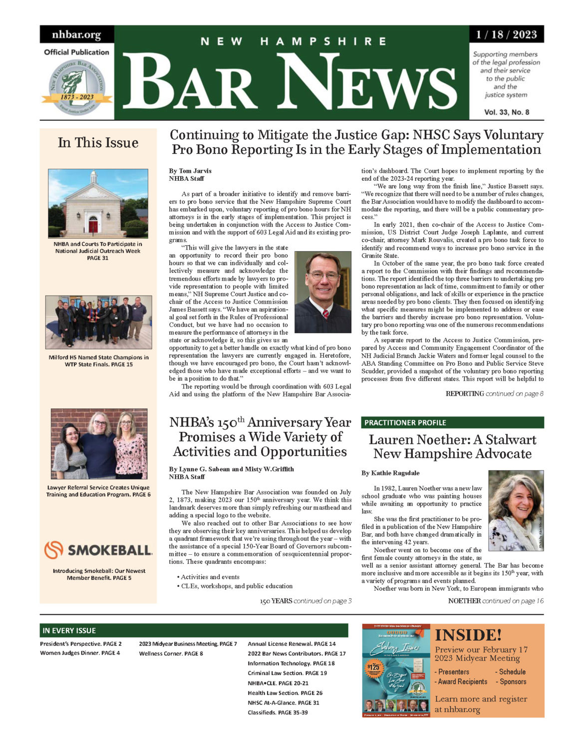 NH Bar Association's Publications: NH Bar News, NH Bar Journal