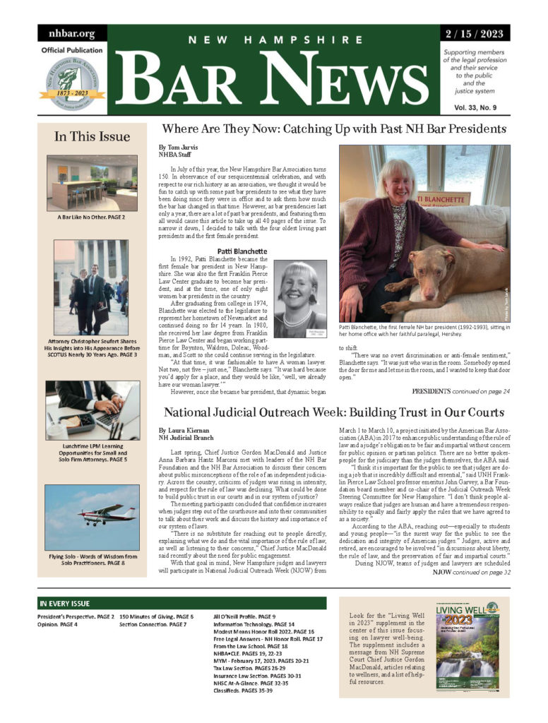 NH Bar Association's Publications: NH Bar News, NH Bar Journal