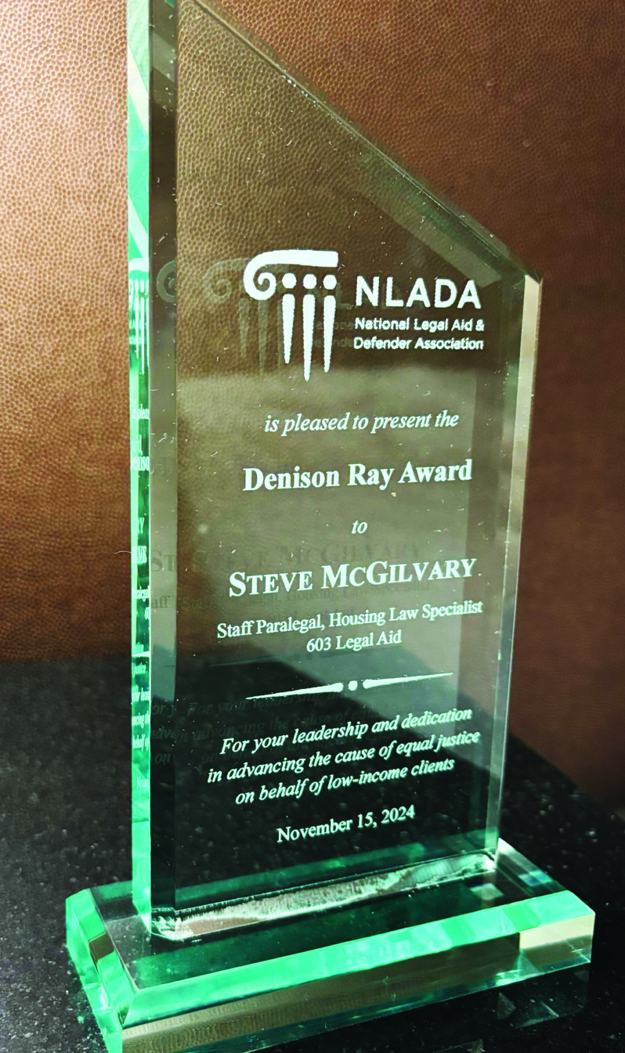 Steve McGilvary Receives 2024 Denison Ray Award - NHBA
